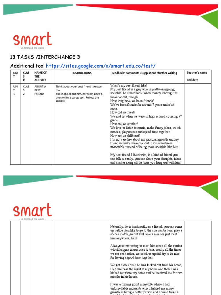 13 Tasks /interchange 3 Additional Tool | PDF | Syntax | Communication