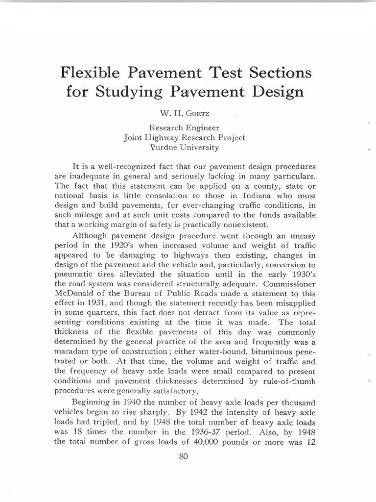 Flexible Pavement Test Sections For Studying Pavement Design | PDF ...