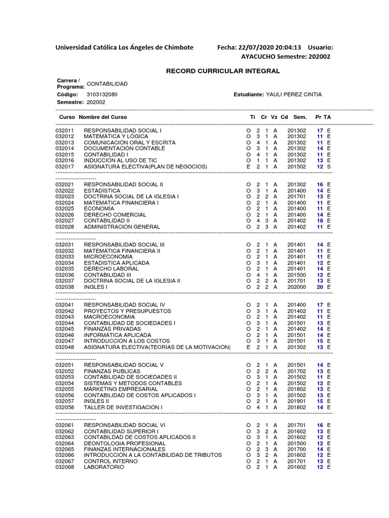 Record de Notas PDF | PDF | Contabilidad | Auditoría