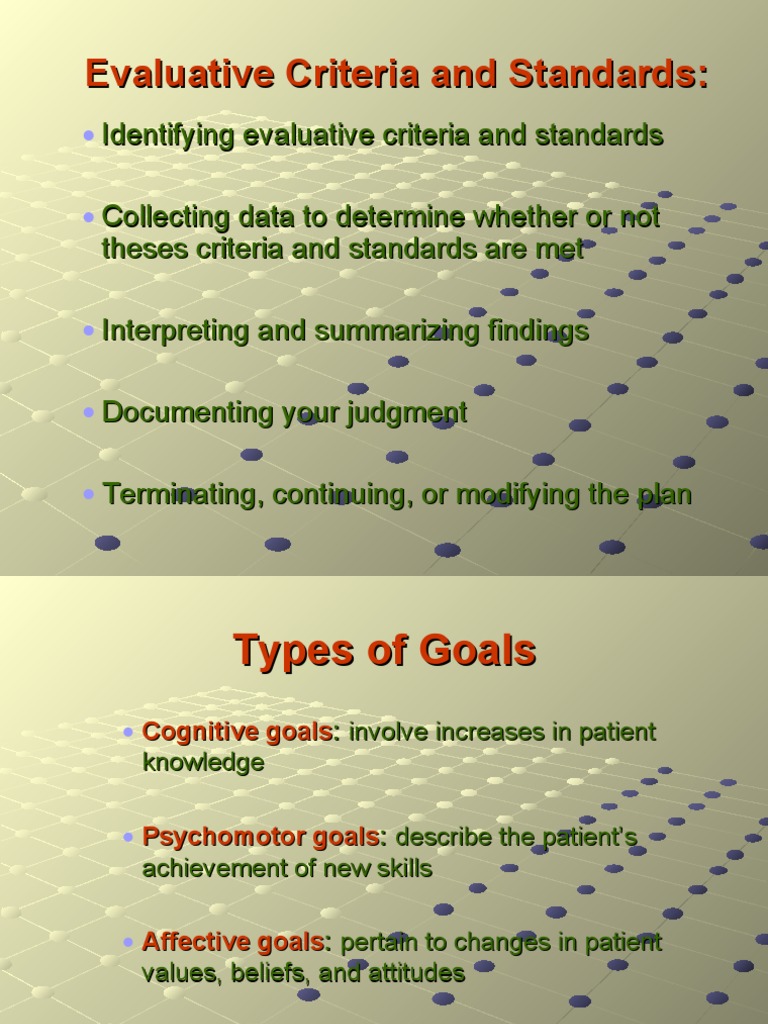 Evaluative Criteria and Standards | PDF