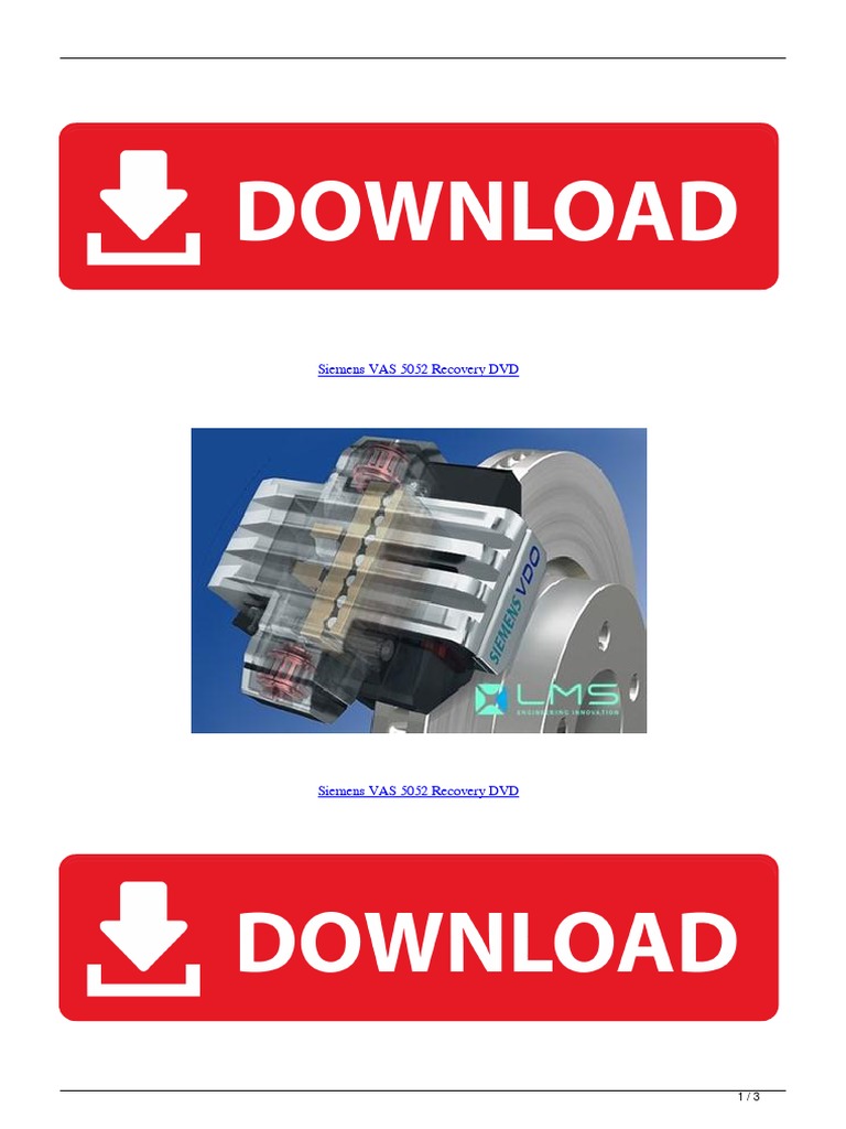 Siemens VAS 5052 Recovery DVD PDF | PDF | Digital Technology | System ...