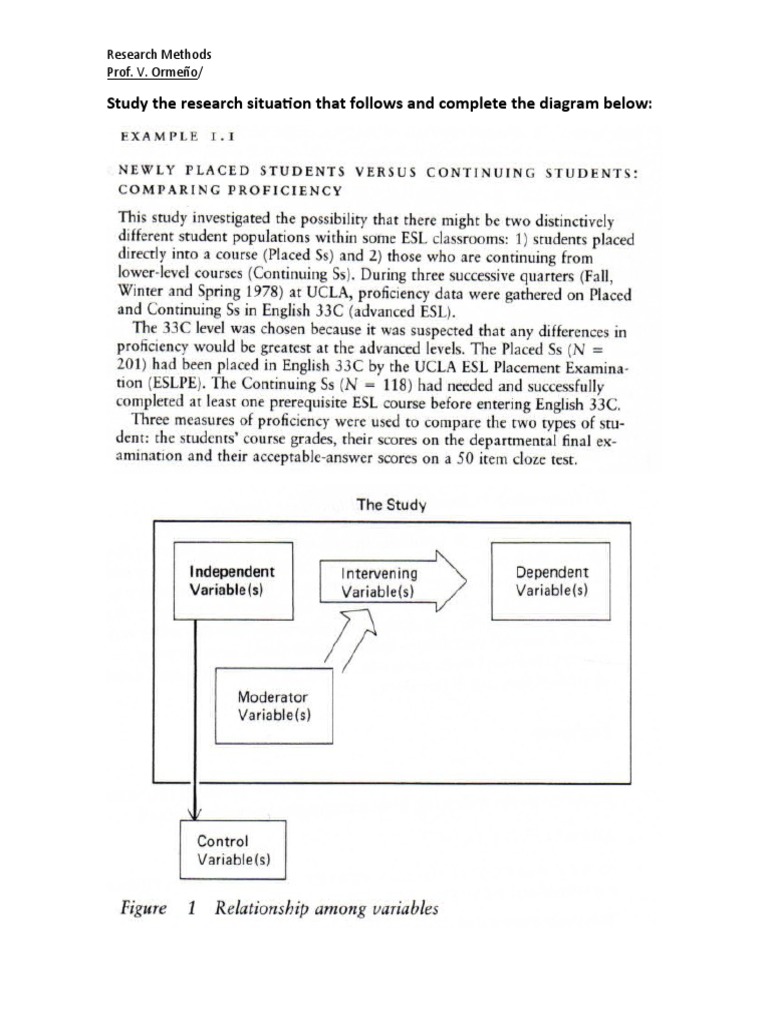Study The Research Scenario and Complete The Diagram | PDF