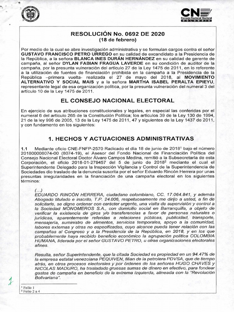 Res 0692 de 2020 | PDF