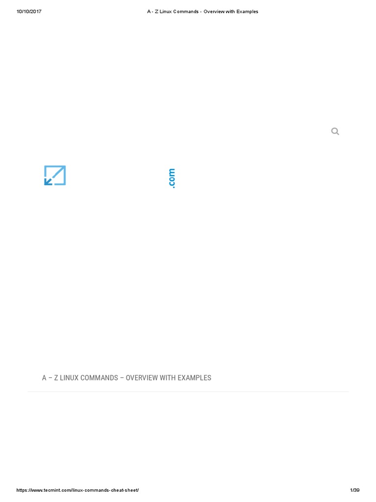 A - Z Linux Commands - Overview With Examples PDF | Download Free PDF | Secure Shell | Port ...