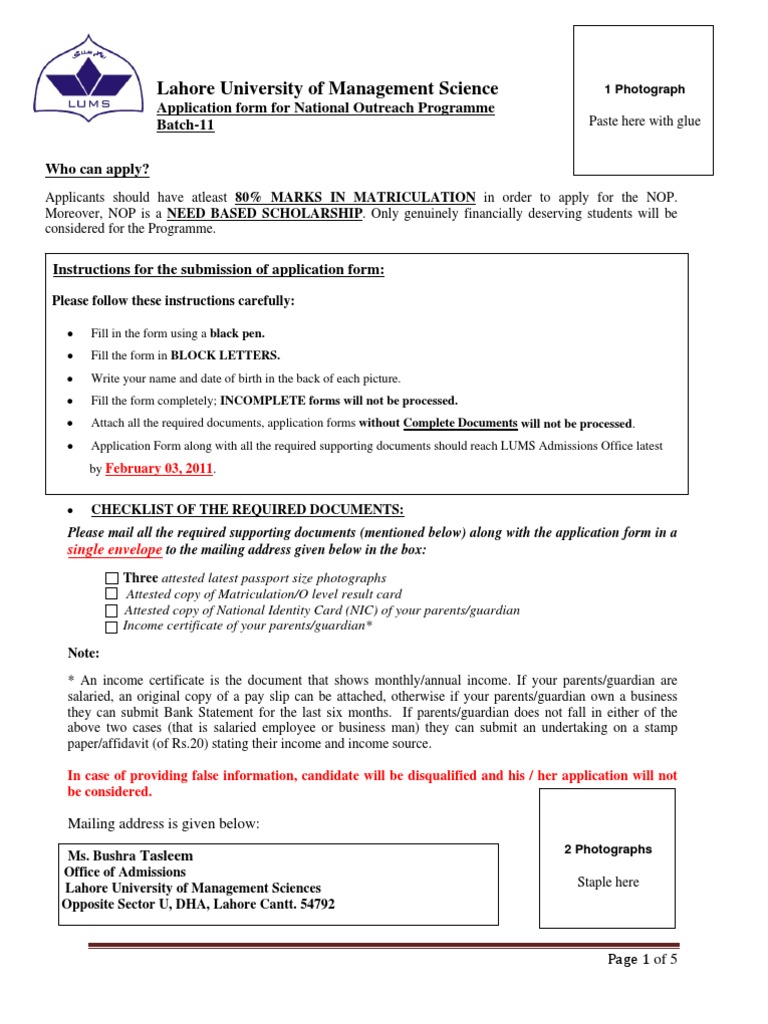 Nop Application Form Batch 11 | PDF | Renting | Expense