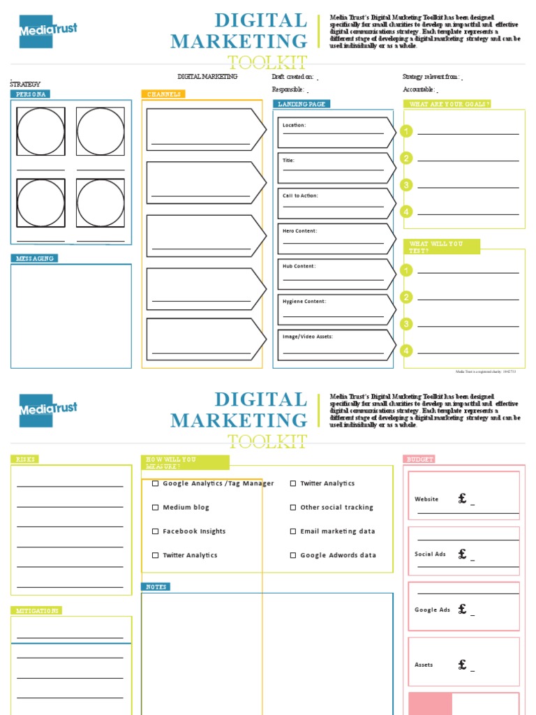 Digital Marketing Strategy Canvas | PDF | Digital Marketing | Analytics