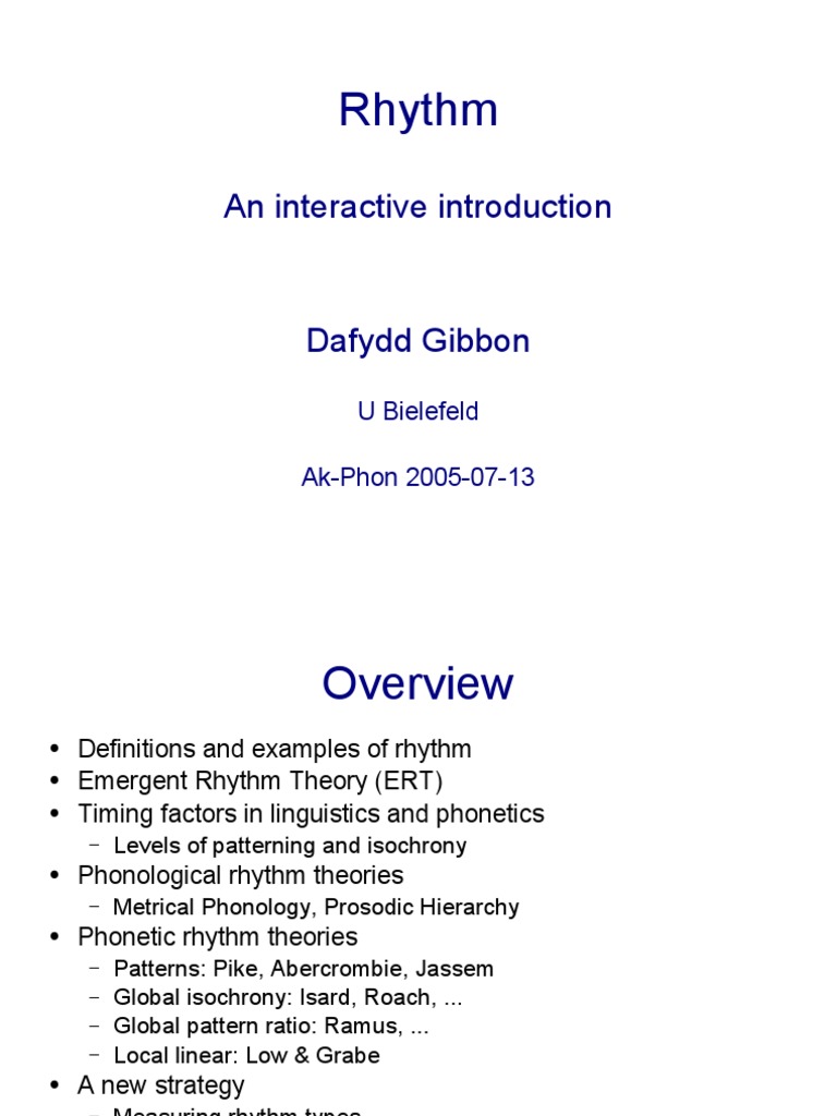 Rhythm: An Interactive Introduction | PDF | Rhythm | Stress (Linguistics)