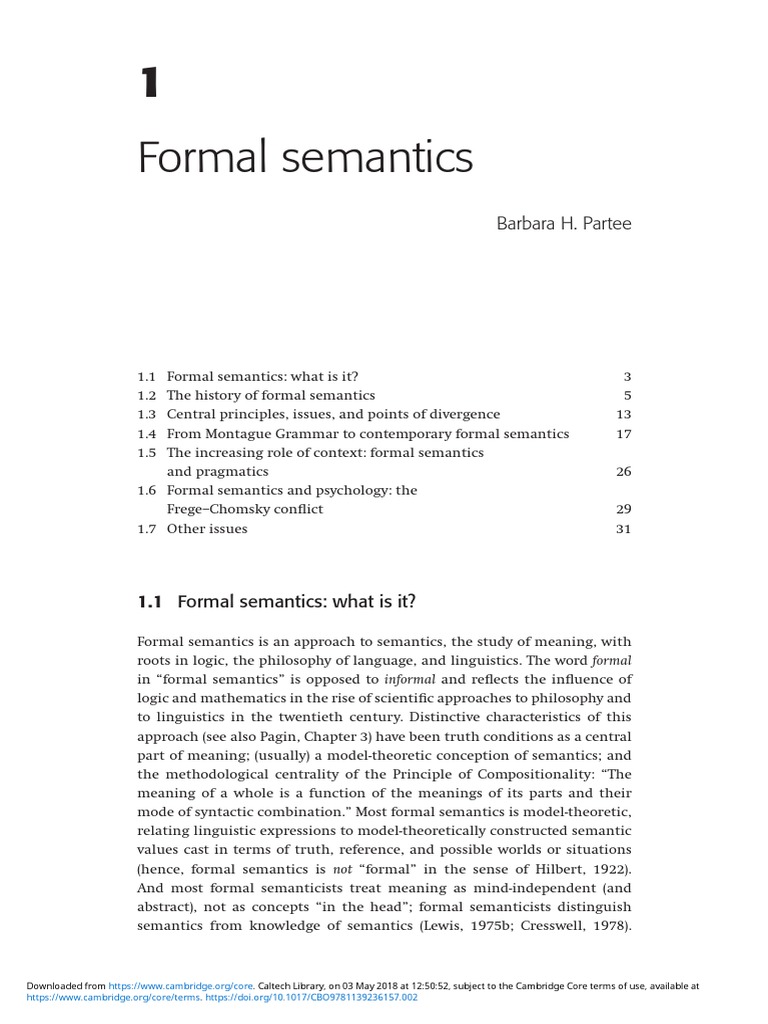 Formal Semantics | Download Free PDF | Semantics | Logic