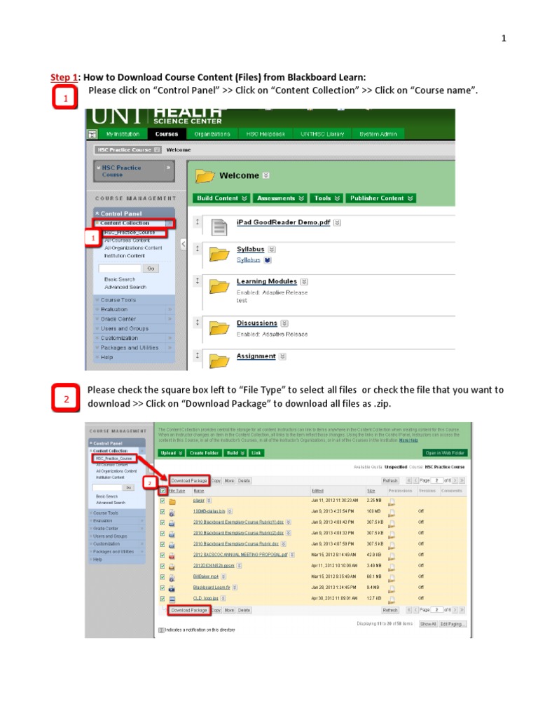 How To Download Course Content (Files) From Blackboard Learn | PDF ...
