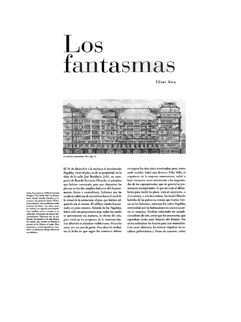 Aira, César - Los Fantasmas PDF | PDF