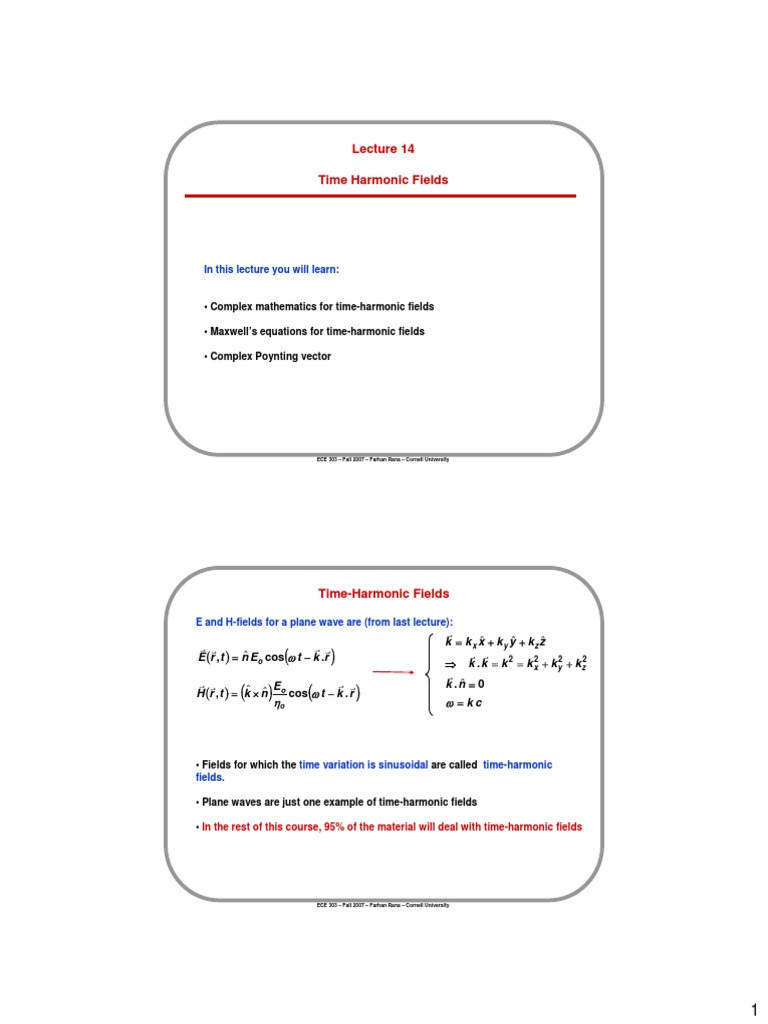 Lecture14 PDF | Download Free PDF | Maxwell's Equations | Magnetic Field