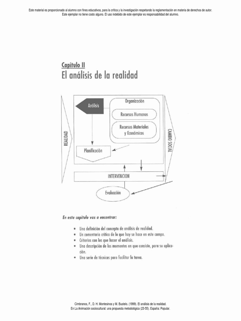 El Analisis De La Realidad Pdf Pdf Realidad Trabajo Social