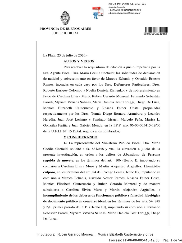 Elevaron A Juicio Oral La Causa Por La Muerte De Lucas Lin Pdf