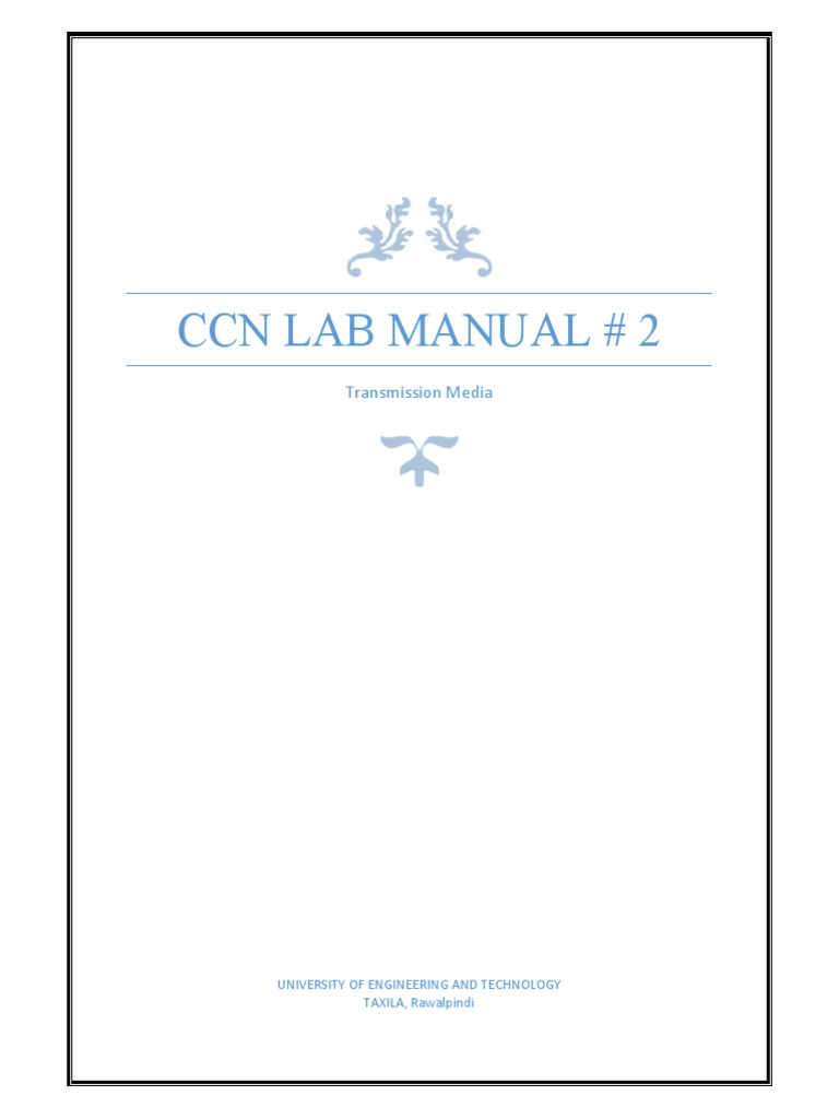 Ccn Lab Manual 2 Transmission Media Pdf Transmission Medium Electrical Connector 