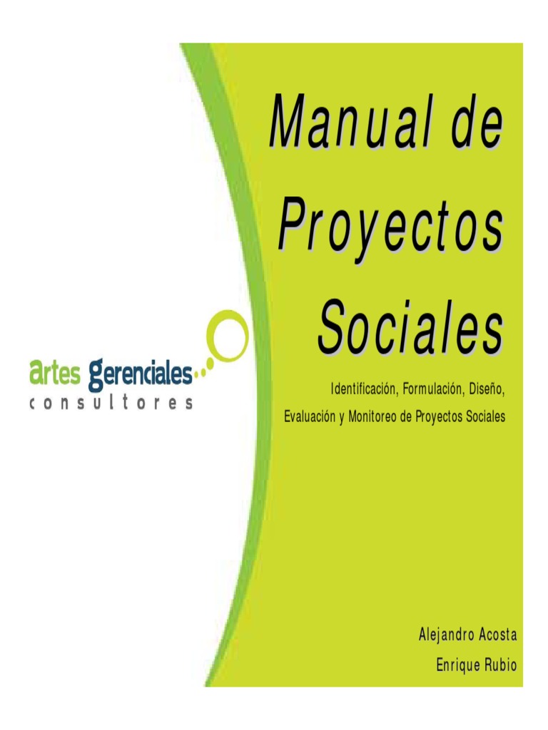 Manual de Proyectos Sociales PDF | PDF | Bienestar | Vida