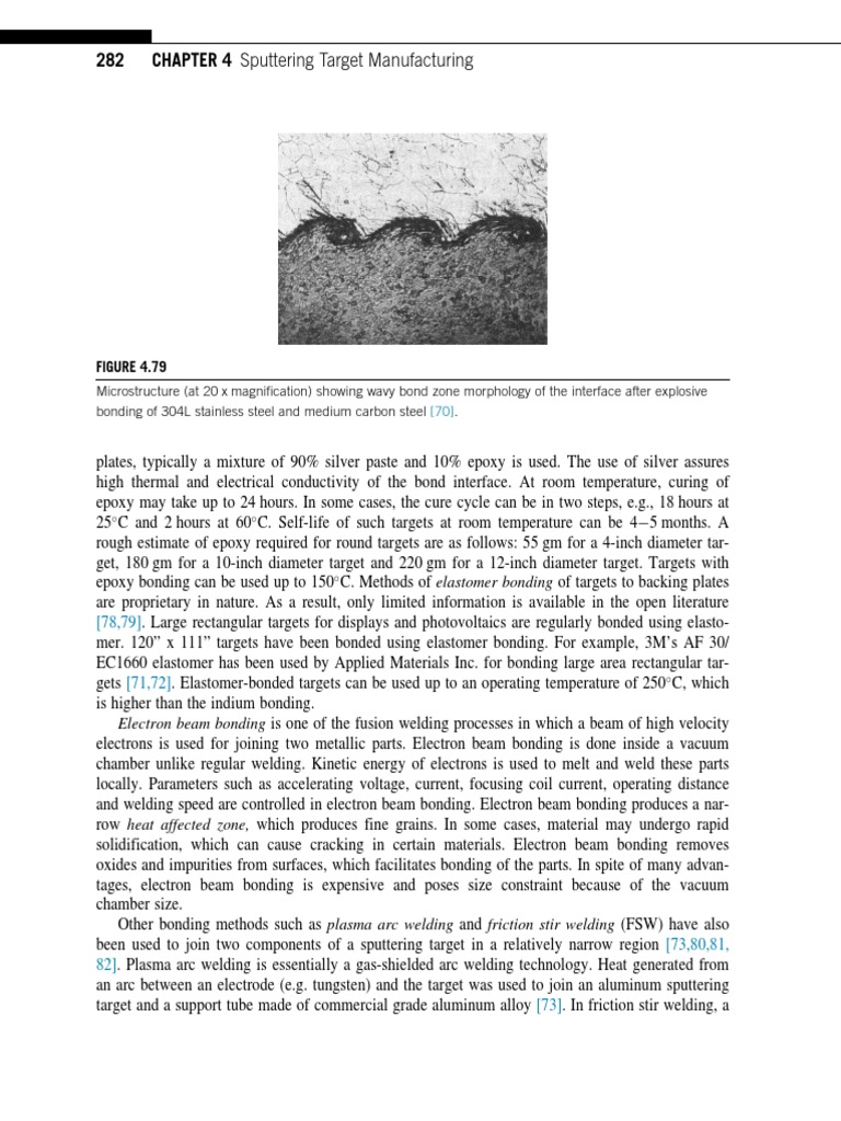 Chapter 4. Sputtering Target Manufacturing | PDF | Welding | Construction