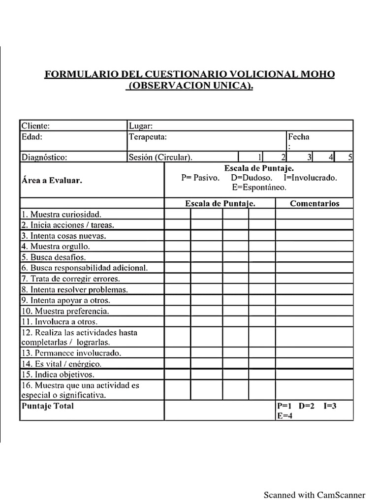 Cuestionario Volicional PDF | PDF