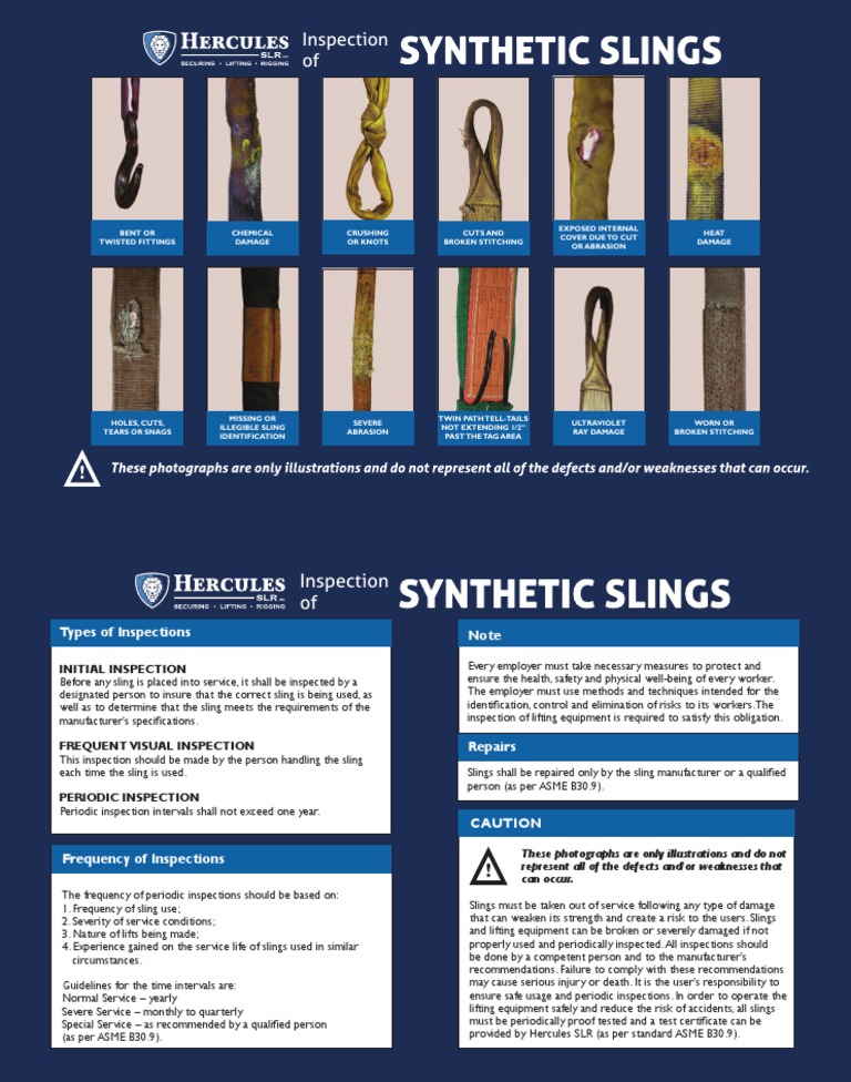 Synthetic Sling Inspections PDF | PDF | Risk | Prevention