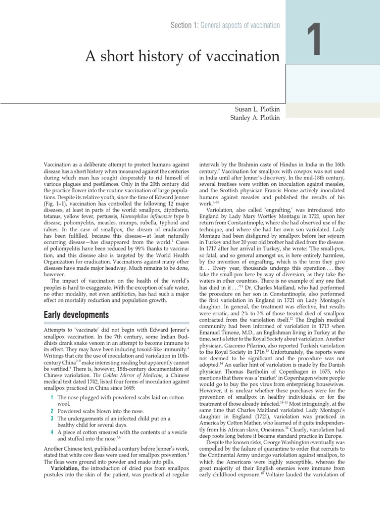 A Short History of Vaccination | PDF | Louis Pasteur | Vaccines
