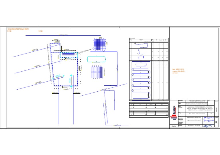 6.plan Armature I Sidrenja Oporaca Mosta-Model | PDF