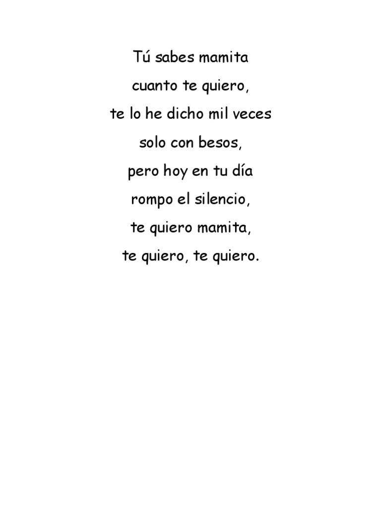 Poema de Amor para Mamá en su Día | PDF