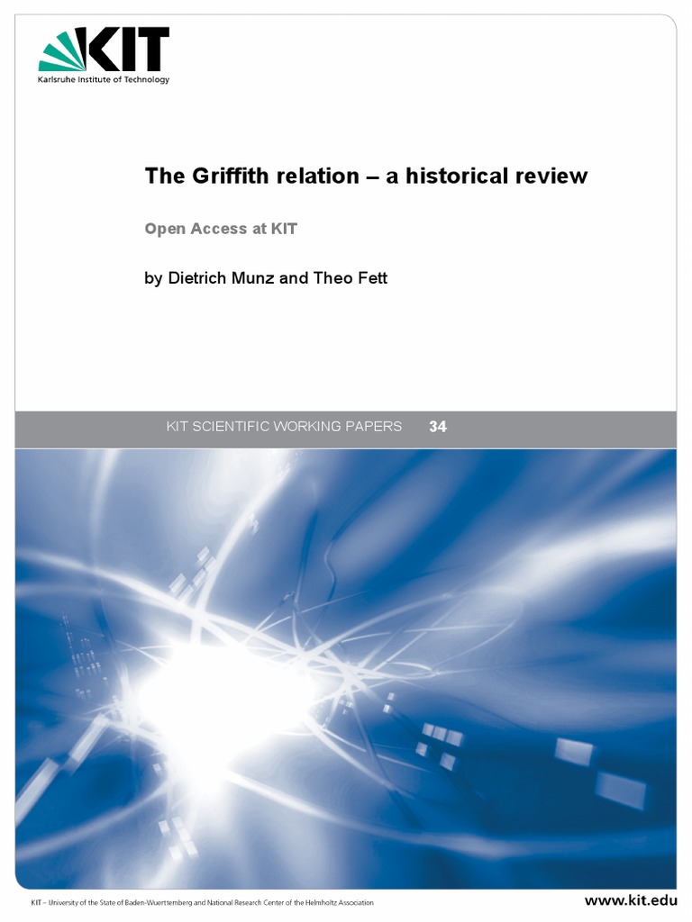 Griffith Report | PDF | Fracture Mechanics | Fracture