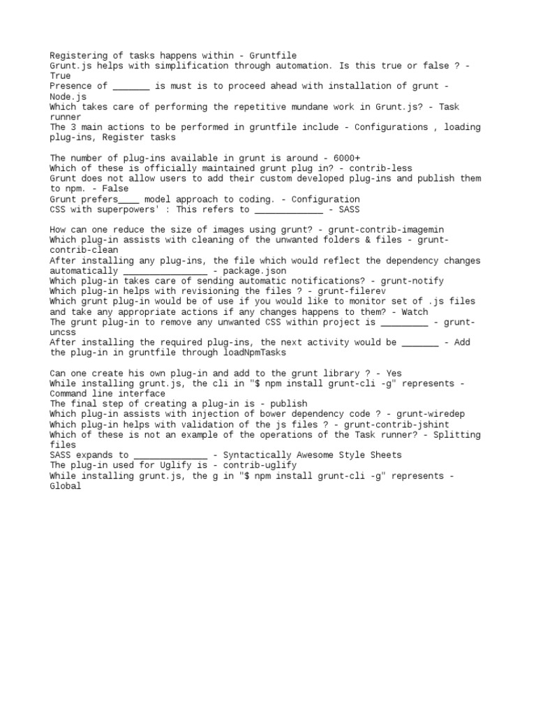 Grunt.js Task Runner Essentials | PDF
