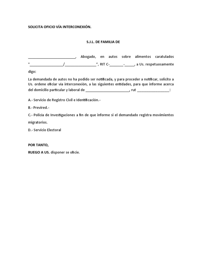 Modelo Solicita Oficio | PDF