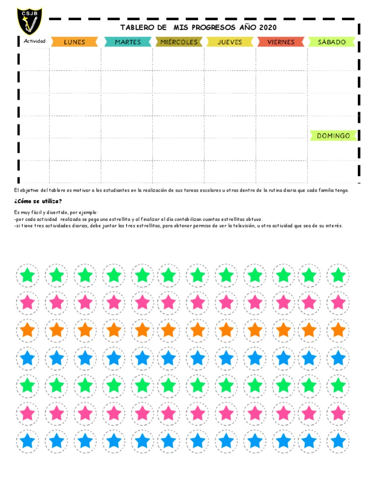 Tablero Mis Progresos | PDF