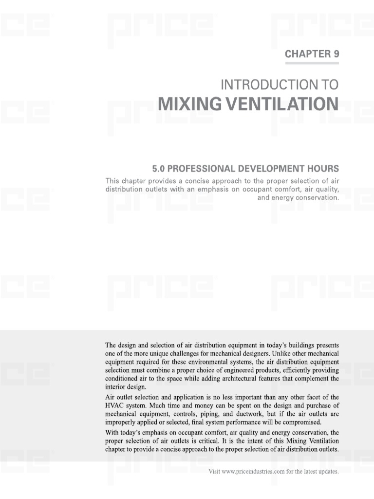 Handbook Chapter9 MixingVentilation | PDF | Ventilation (Architecture ...