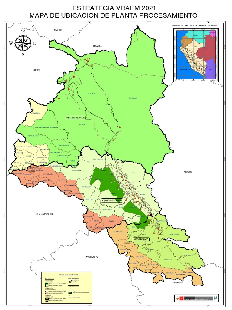 Plano de Ubicacion de Planta Procesamiento (Vraem) | PDF | América del ...