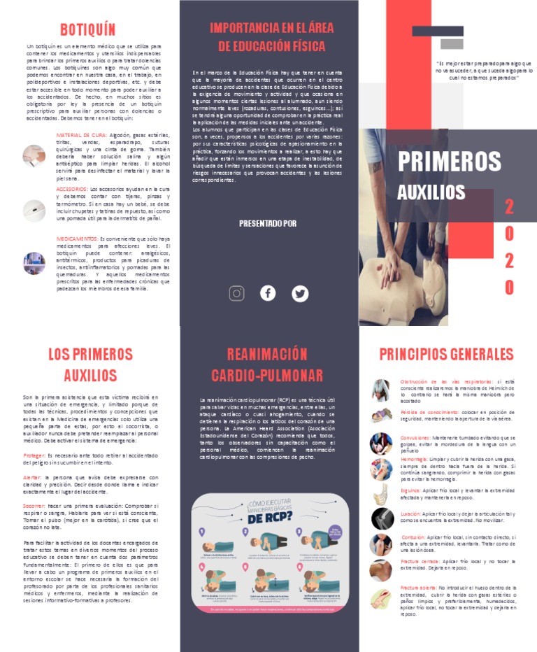 Primeros Auxilios | Descargar gratis PDF | Reanimación cardiopulmonar | Primeros auxilios