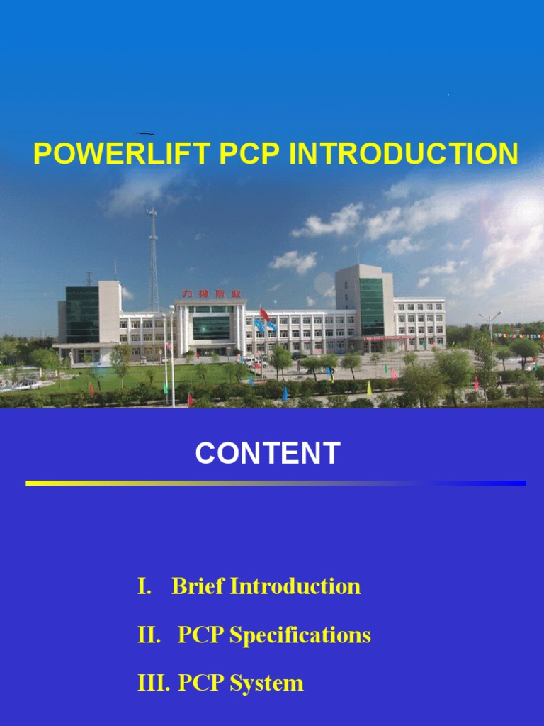 Powerlift PCP Introduction | PDF | Electric Motor | Pump