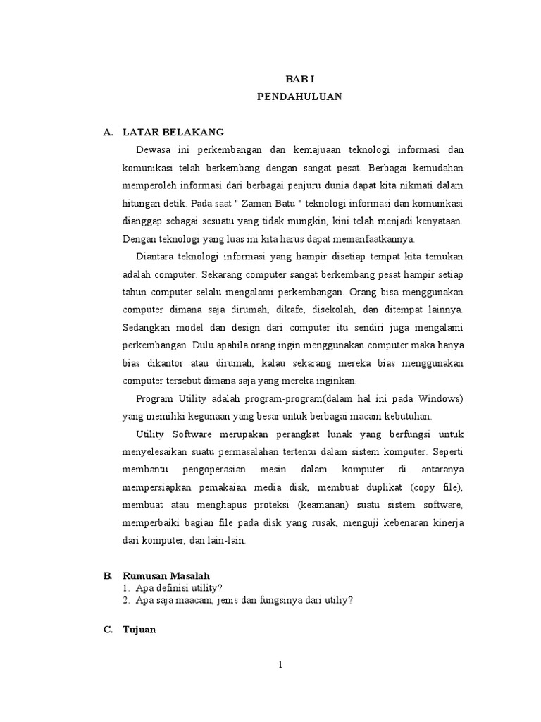 Fungsi dan Jenis Program Utility | PDF