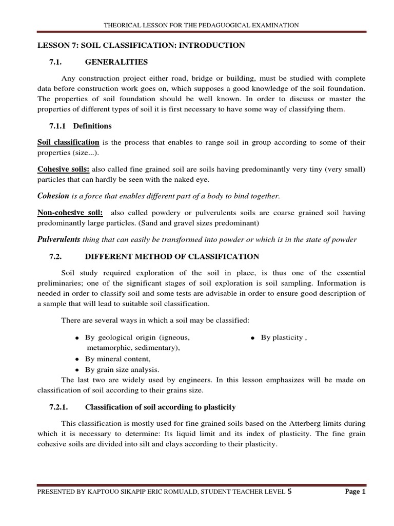 Classification of Soils According to Grain Size: An Introduction to ...