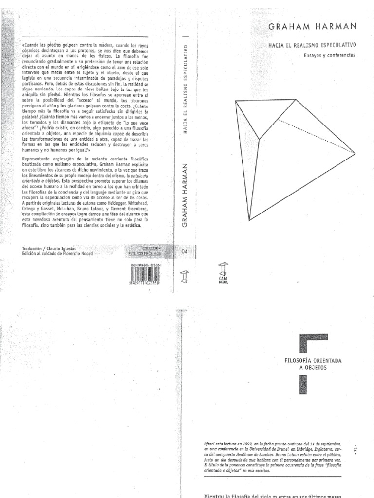 Filosofía Orientada A Objetos (Graham Harman) | PDF