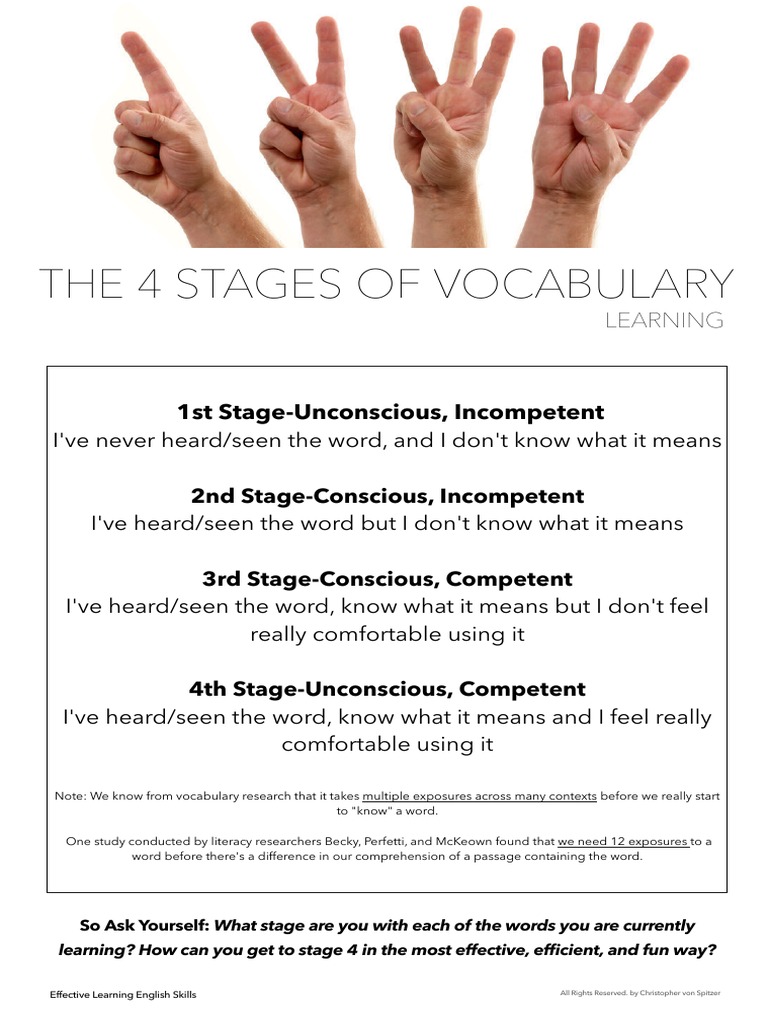 Stages of Vocabulary Development | PDF