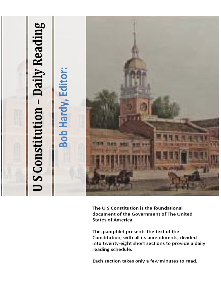 US Constitution - 28 Day Reading Plan | PDF | U.S. State | United ...