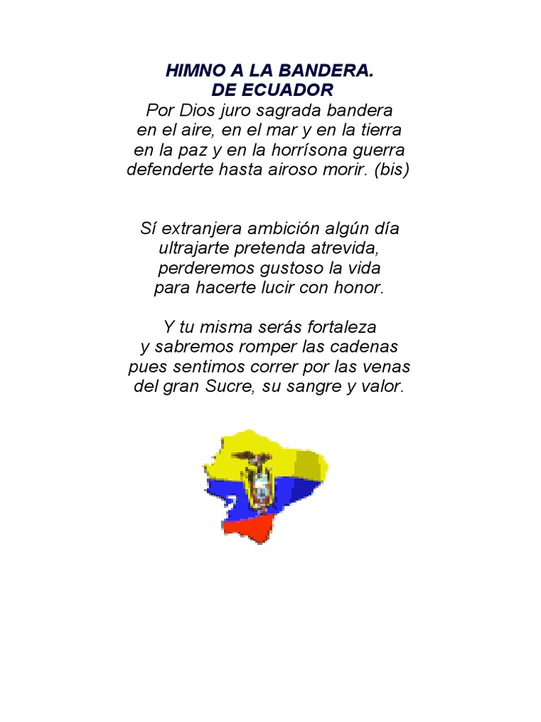 Himno A La Bandera de Ecuador | PDF