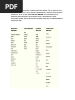List of Adjectives | PDF | Semantic Units | Linguistic Morphology
