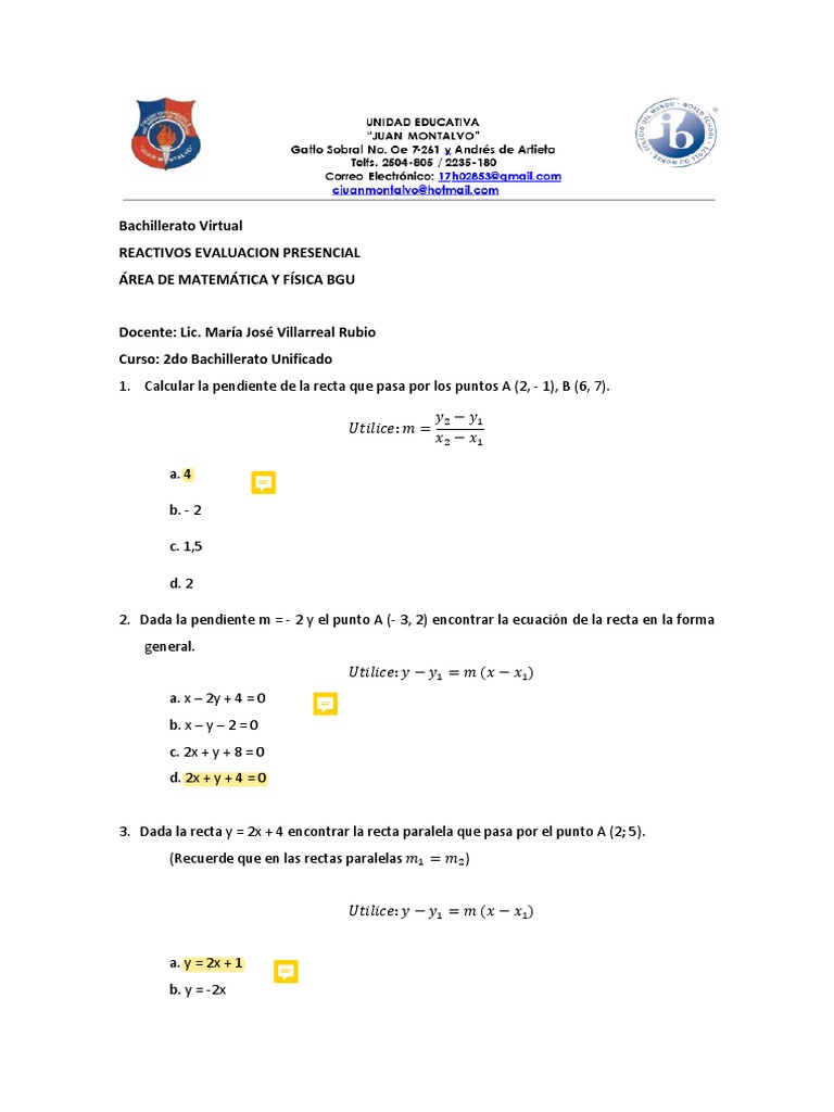 Ref4tac - 2bgu - Cuestionario E. Presencial - Cuestionario PDF | PDF ...