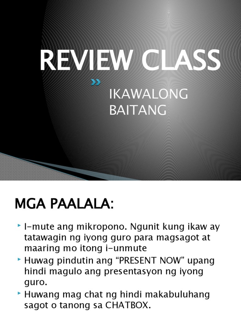 REVIEW CLASS-Grade 8 | PDF