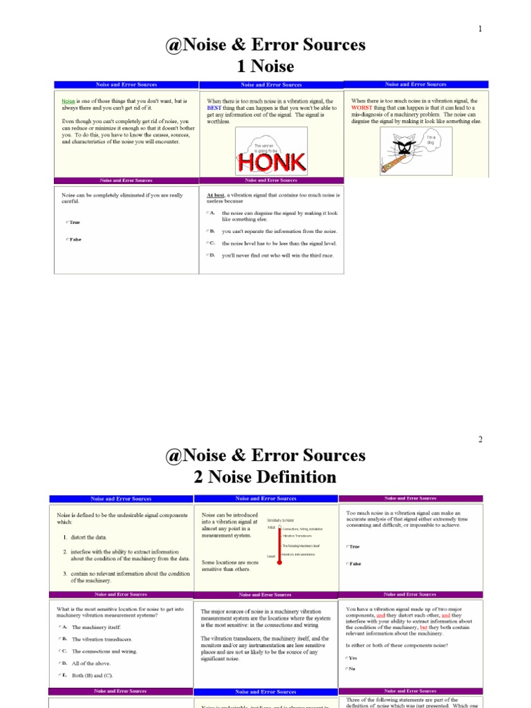 2 Noise & Error Sources | PDF