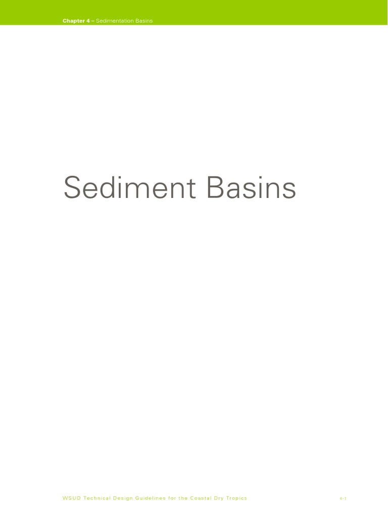 Sedimentation Basin Design Guidelines | PDF | Spillway | Sediment