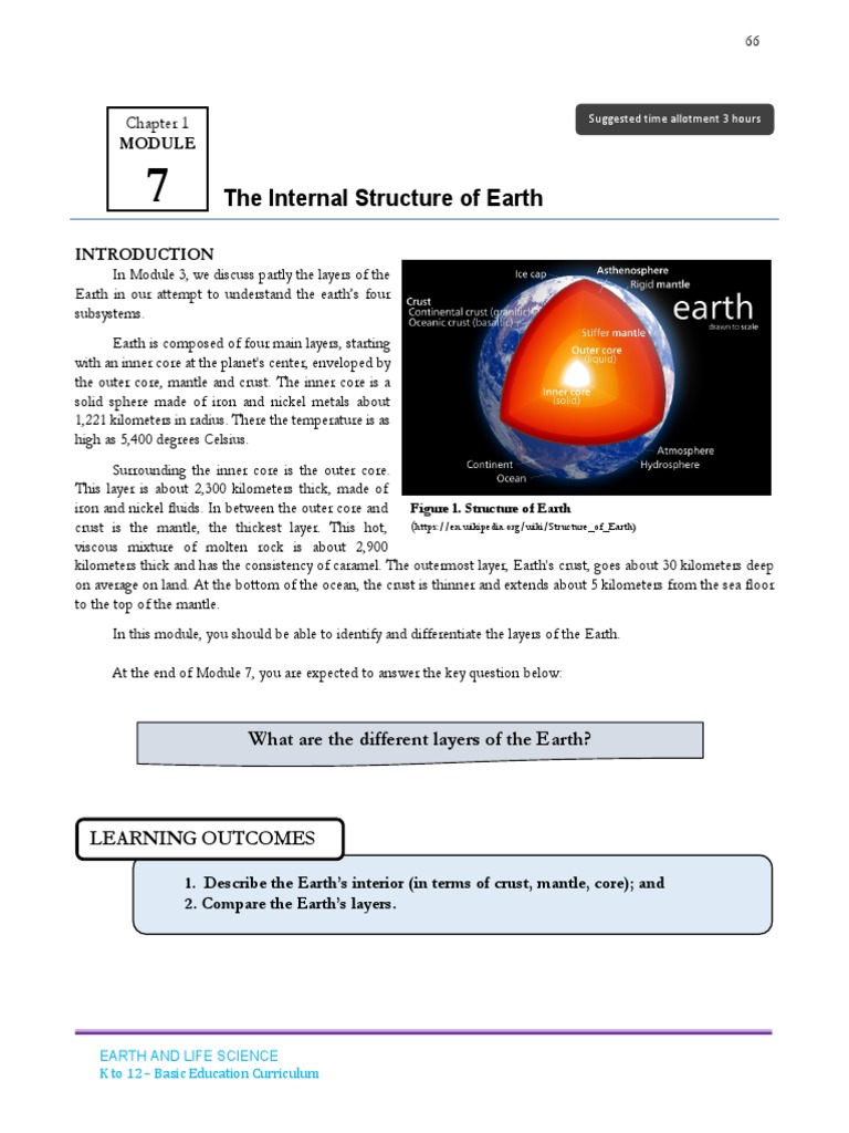Understanding Earth's Layers: Module 7 | PDF | Structure Of The Earth ...
