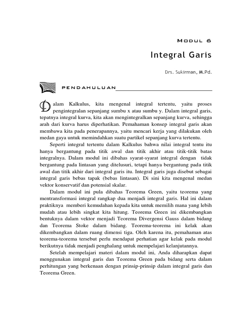 Integral Garis dan Teorema Green | PDF