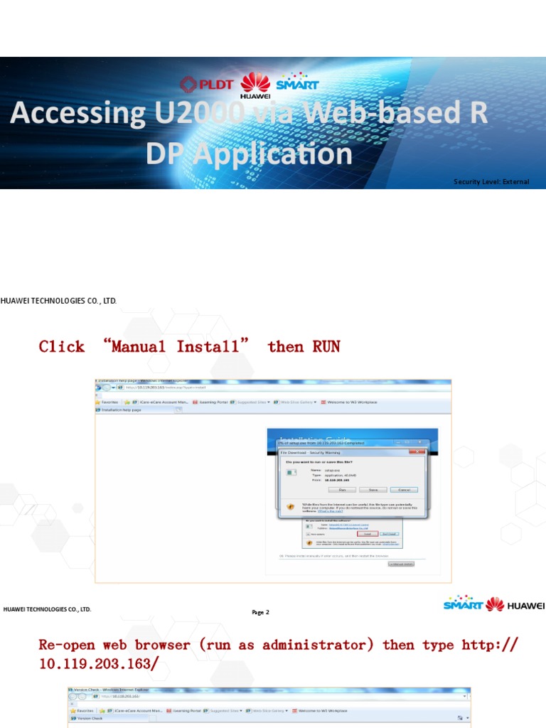 Accessing U2000 Via Web-Based RDP Application | PDF