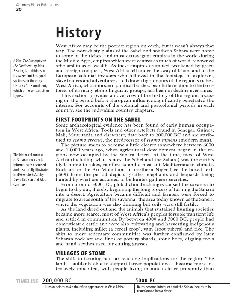 History of West Africa's Early Societies | PDF | West Africa | Africa
