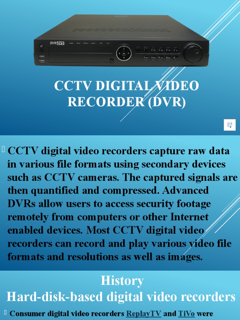 CCTV Digital Video Recorder (DVR) | PDF | Digital Video Recorder | Video