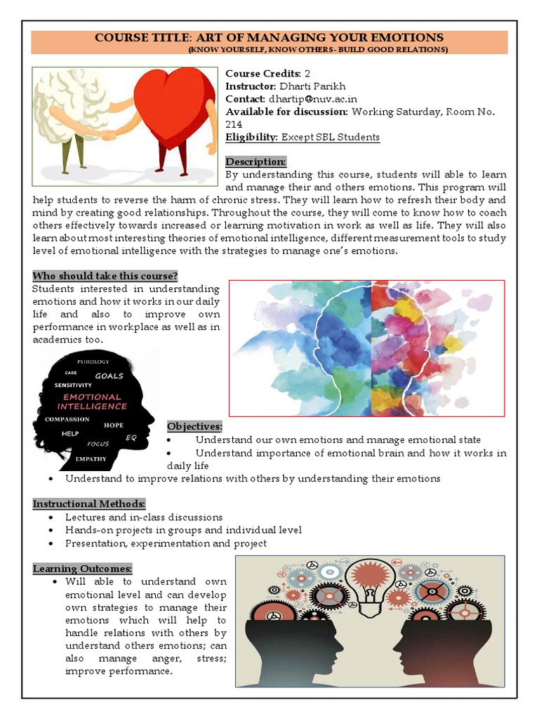 Art of Managing Your Emotions | PDF